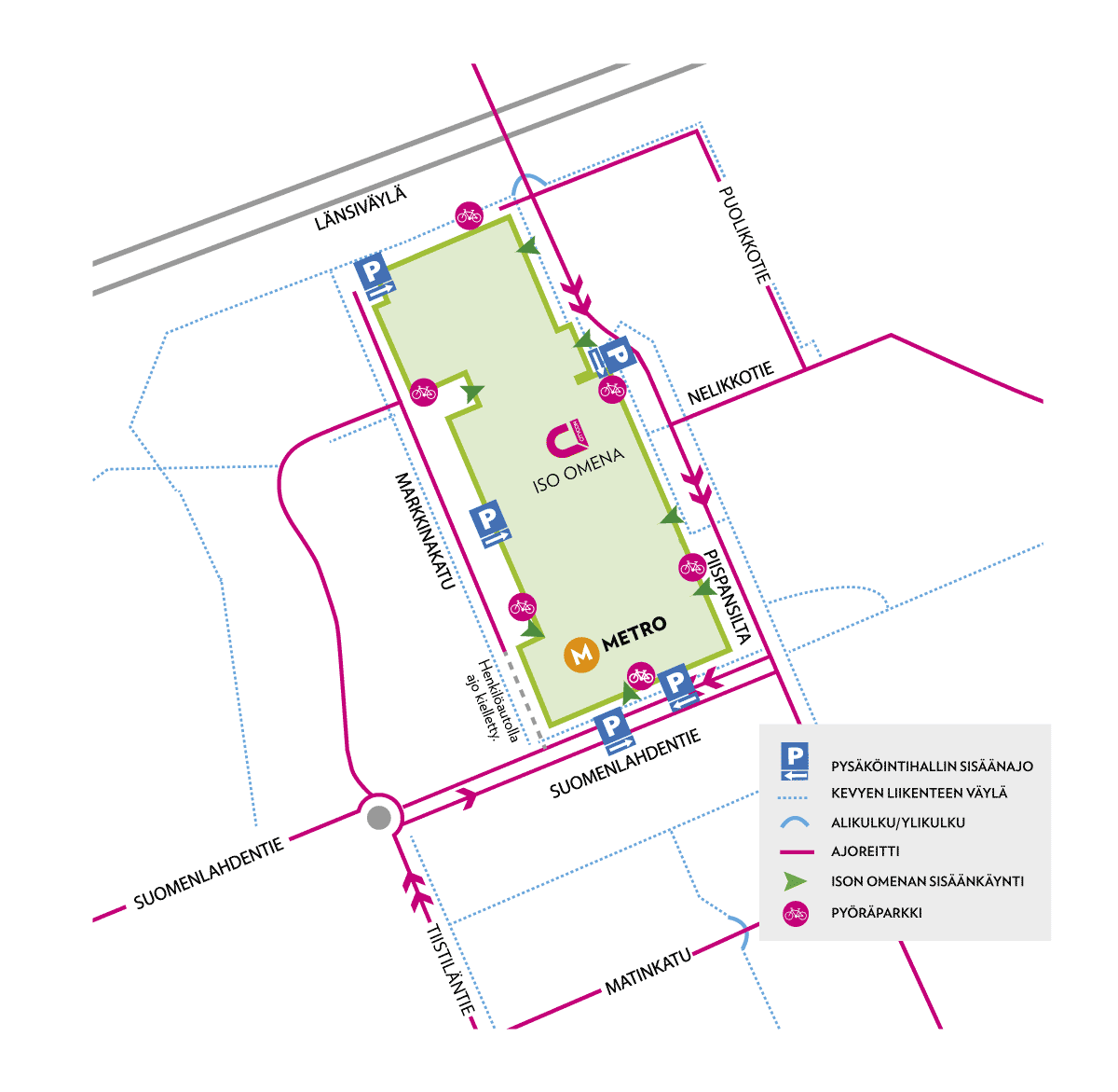 Kauppakeskus Iso Omena Espoo - Kuinka saapua